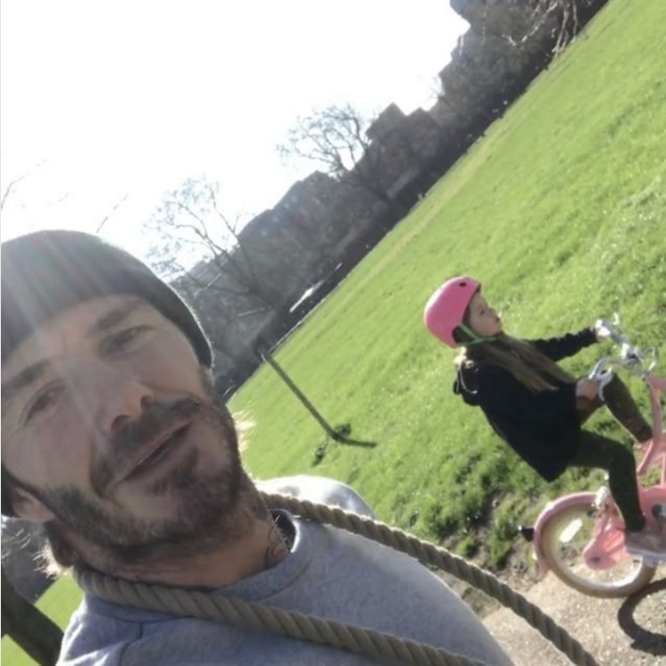 Adorbs! David Beckham Just Shared The Cutest Vid Of Harper Learning To ...