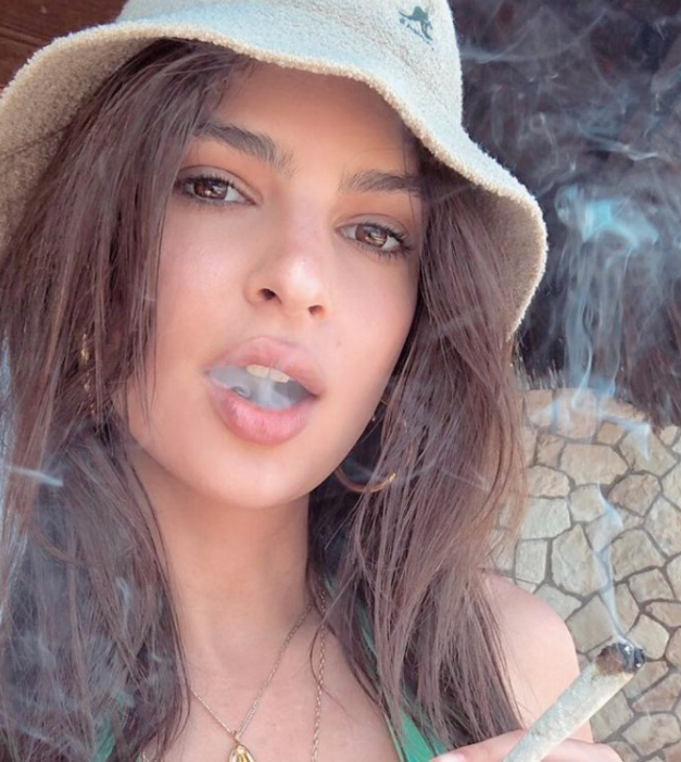 Insta Creep: Emily Ratajkowski Is Smoking Funny Cigarettes On Her ...